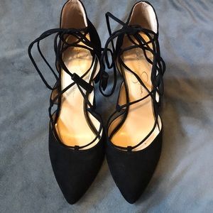 Jessica Simpson | Shoes | Black Jessica Simpson Lace Up Heel | Poshmark